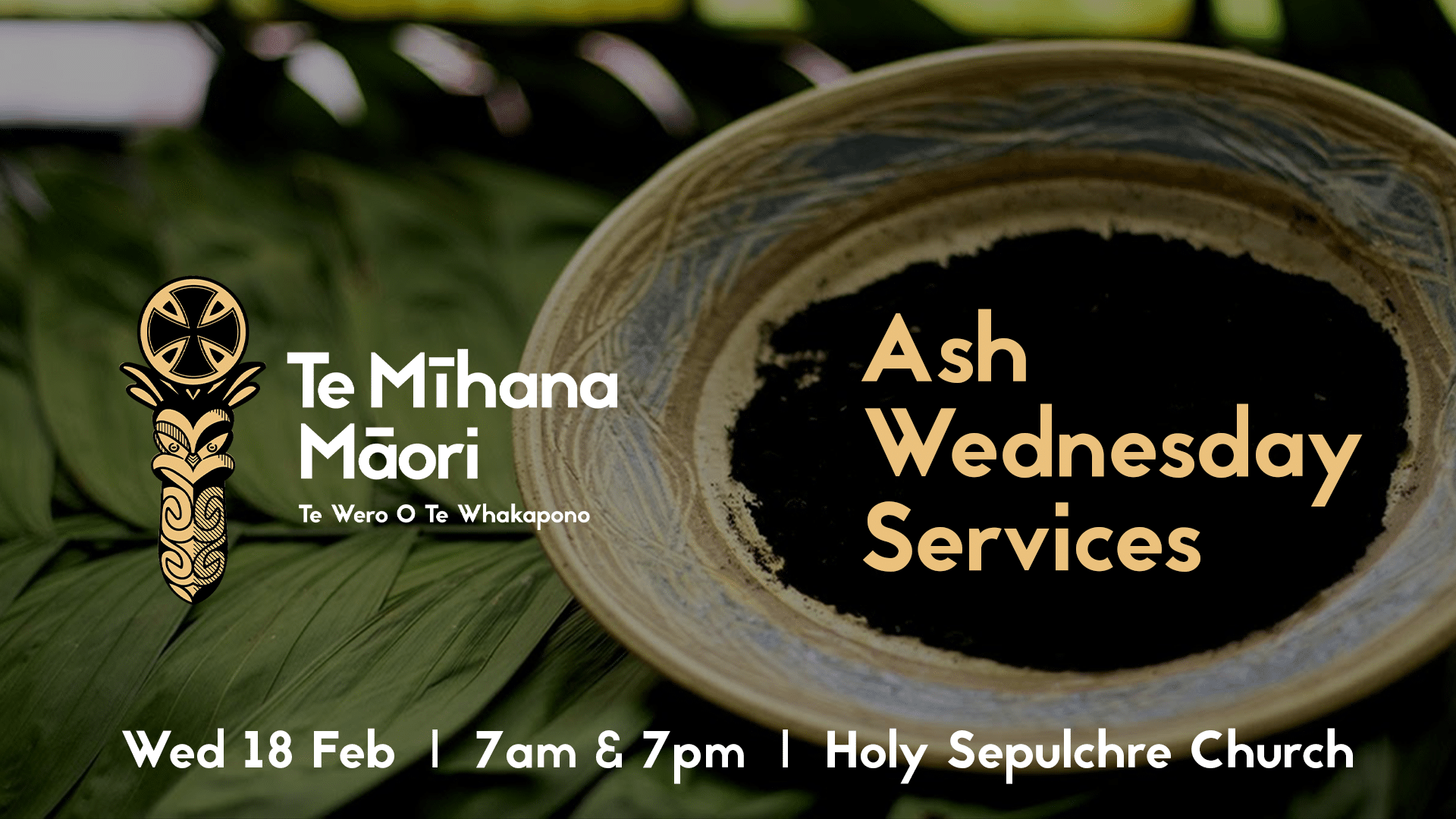 Ash Wednesday – Feb - Te Mīhana Māori